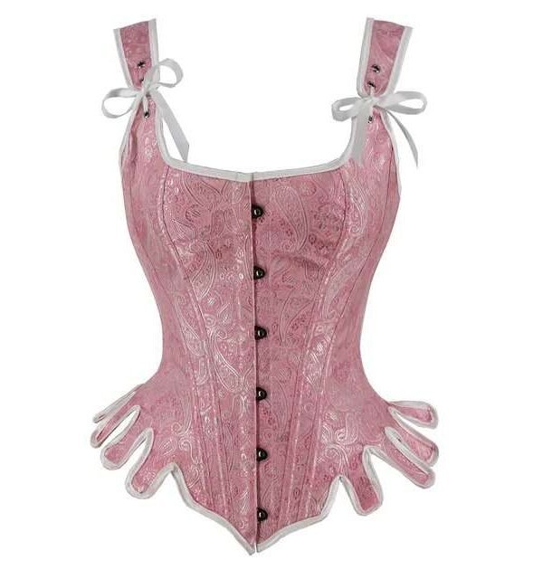 Black Front Lacing Brocade Corset For Women Corsetstop